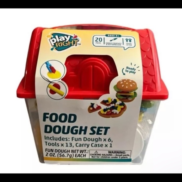 Play Right | Toys | New Play Right Play Food Dough Set 6 Doughs 3 Tools ...